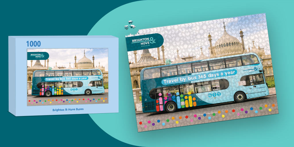 WIN Exclusive Brighton & Hove Buses Jigsaw Puzzle - Brighton & Hove Buses
